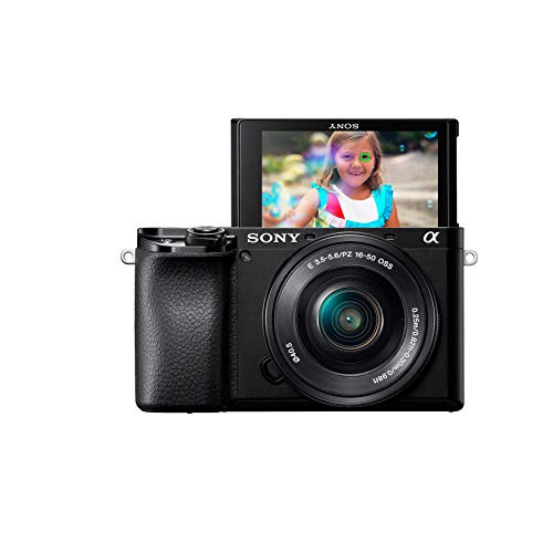 Sony Alpha A6100 Mirrorless Camera with 16-50mm Zoom Lens, Black (ILCE6100L/B) (Renewed)