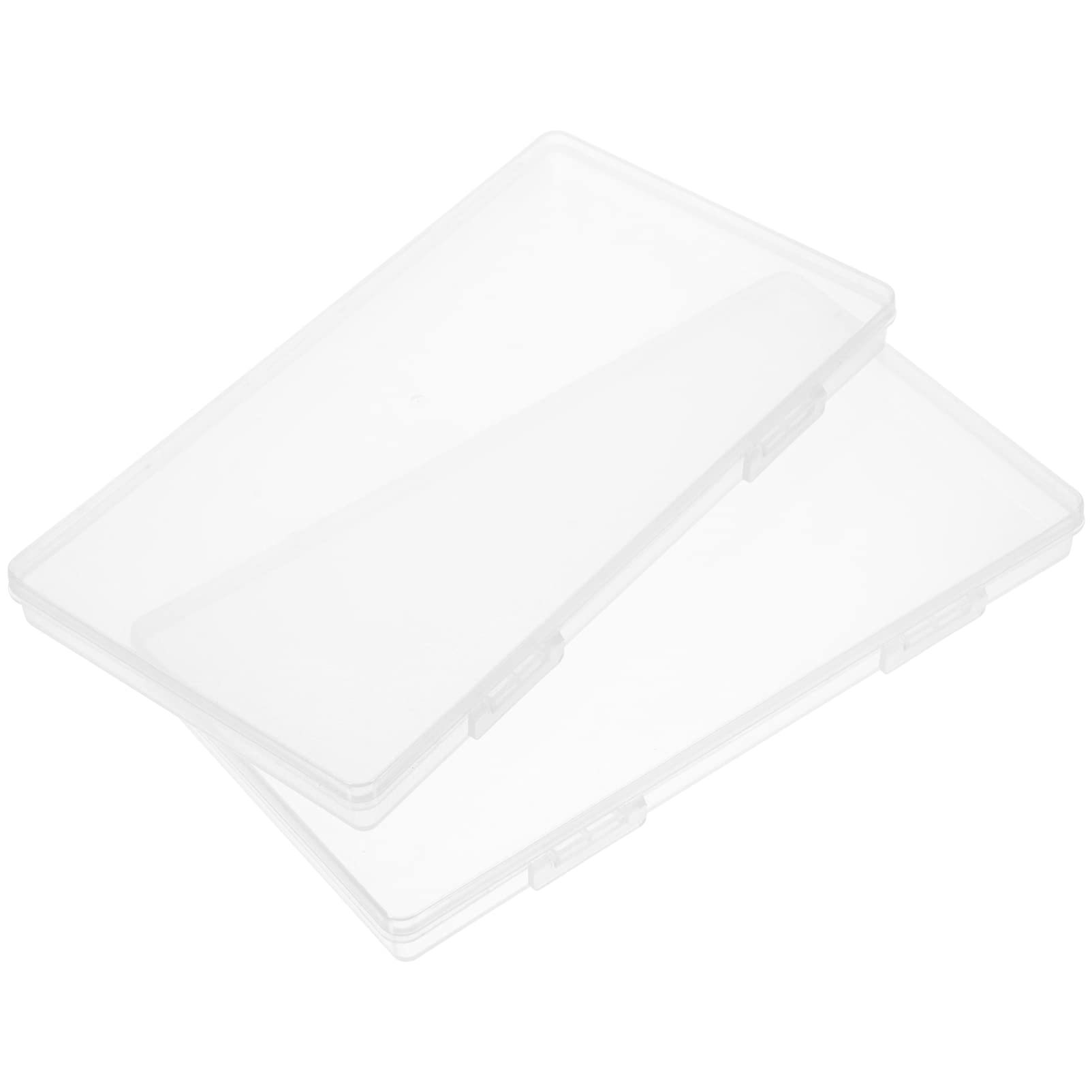 minkissy 2pcs Mini Bead Box Small Clear Plastic Beads Storage Container Nail Charm Bead Box Earrings Storage Boxes Transparent Small Items Boxes Diy Craft Jewelry Organizer