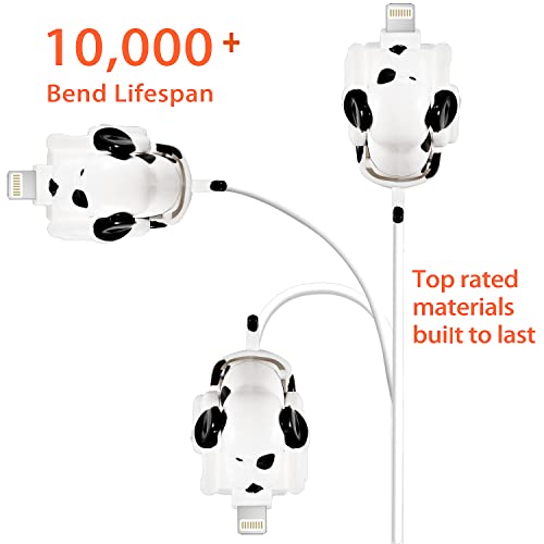 3HQ Funny Humping Dog Phone Charger for iPhone 14/13/12/11 and More, Upgraded Fast Charger Touch Dog That Moves USB Lightning Cable (4ft) - White