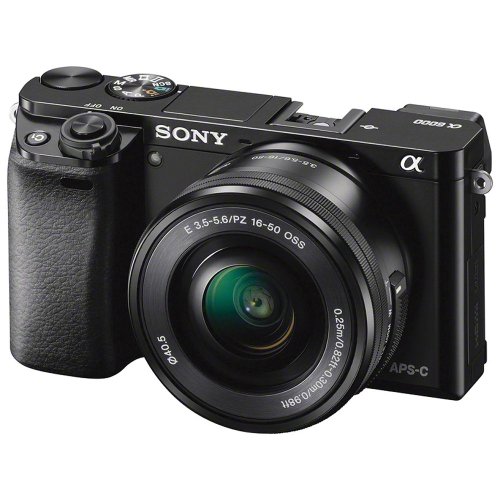 Sony Alpha a6000 Mirrorless Camera with 16-50mm Lens Black with Soft Bag, Tripod, Additional Battery, 64GB Memory Card, Card Reader, Plus Essential Accessories