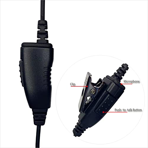 MONICONA G Earhook Headset PTT Mic Earpiece Earphone for Motorola CLP1010e CLP446e CLPe Plus CLP1080e and CLP1083e Radio