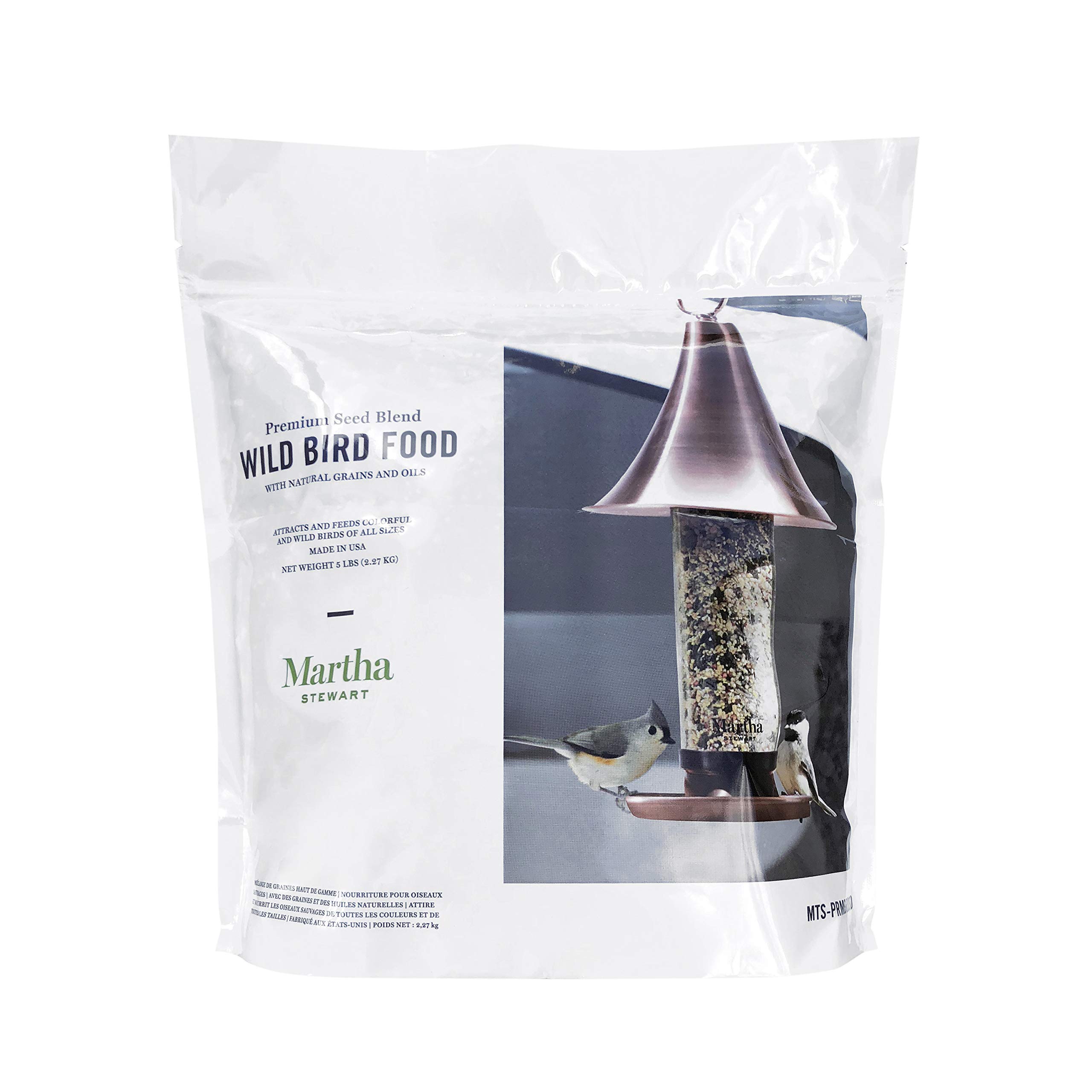 Martha Stewart MTS-PRMBRDSD 5-Pound Premium Song Blend Bird Seed, Clear