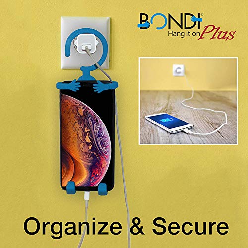 Bondi Plus Flex Phone Holder and Stand - Adjustable Flexible Silicone Case Hanging Mount for Car Bike and Desk up to 6.75" Large Cell Phones - iPhone Xs XR 11 SE - Samsung Galaxy S10 S20 β Black