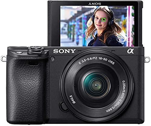 Sony a6400 Mirrorless Digital Camera with 16-50mm Lens Bundle with Extra Sony NPF-W50 Battery, Backpack, Handy Case, Tripod, 2X 64GB Memory Card + More | Sony Alpha 6400