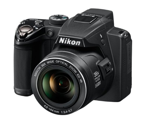 Nikon COOLPIX P500 12.1 CMOS Digital Camera with 36x NIKKOR Wide-Angle Optical Zoom Lens and Full HD 1080p Video (Black) (Renewed)