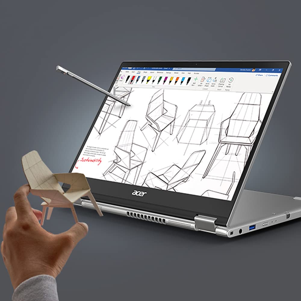 Acer Spin 3 Intel Evo Convertible Laptop - 13.3" 2560 x 1600 IPS Touch Display | Intel Core i5-1135G7 | Intel Iris Xe Graphics | 8GB LPDDR4X | 512GB NVMe SSD | Wi-Fi 6 | BL Keyboard | SP313-51N-50R3