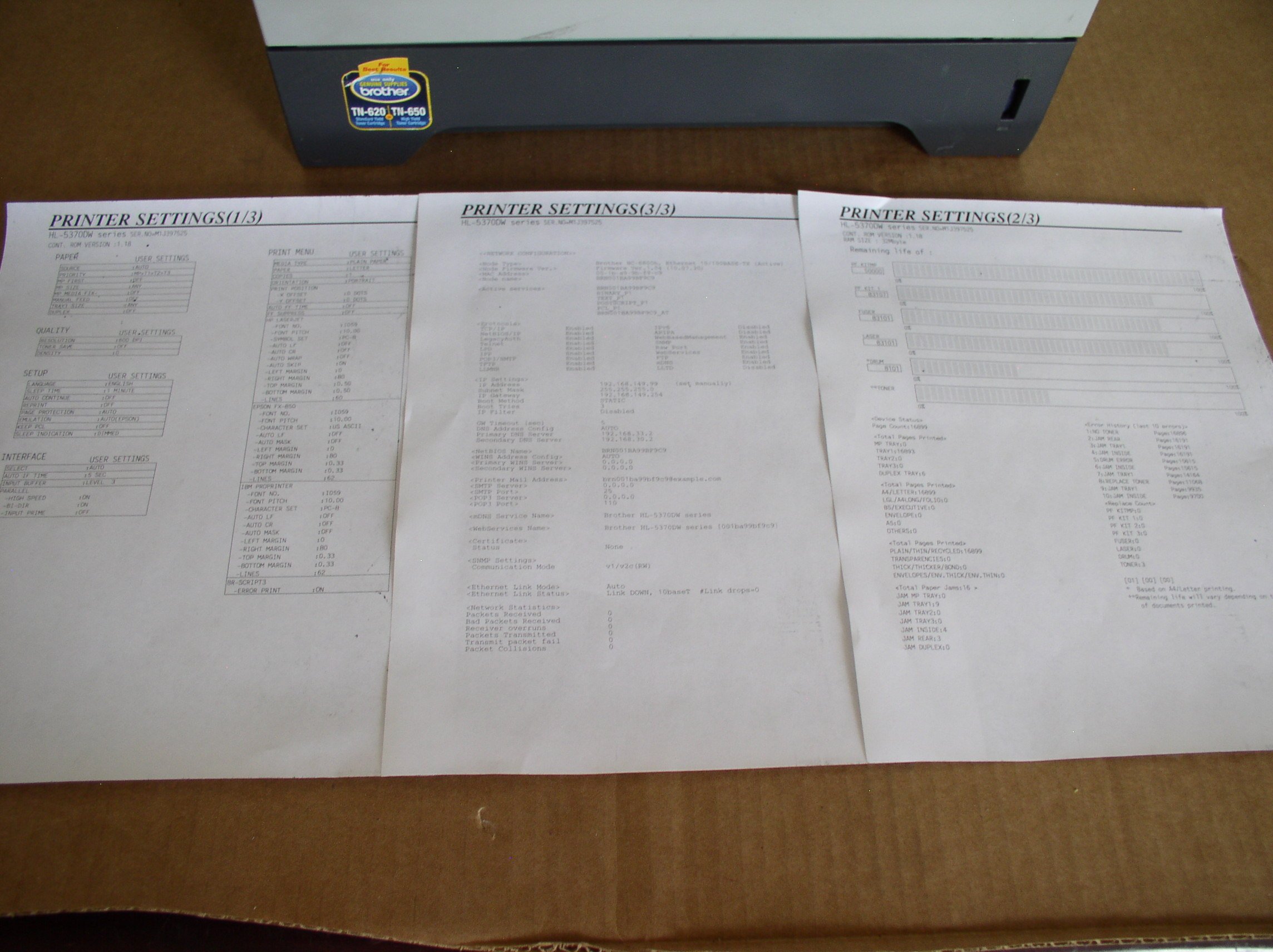 Brother HL-5370DW Laser Printer