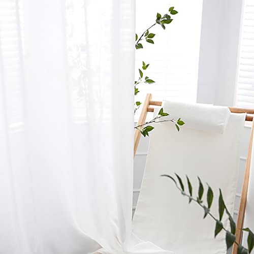 PartyDelight 9.8FT X 10FT White Chiffon Sheer Backdrop Curtain Drapes, Wedding Arch Drapes, for Wedding, Birthday, Party, Banquet and Home Decorations.
