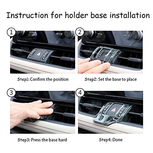 musttrue LUNQIN Car Phone Holder for 2019-2021 Toyota RAV4 [Big Phones with Case Friendly] Auto Accessories Navigation Bracket Interior Decoration Mobile Cell Mirror Phone Mount