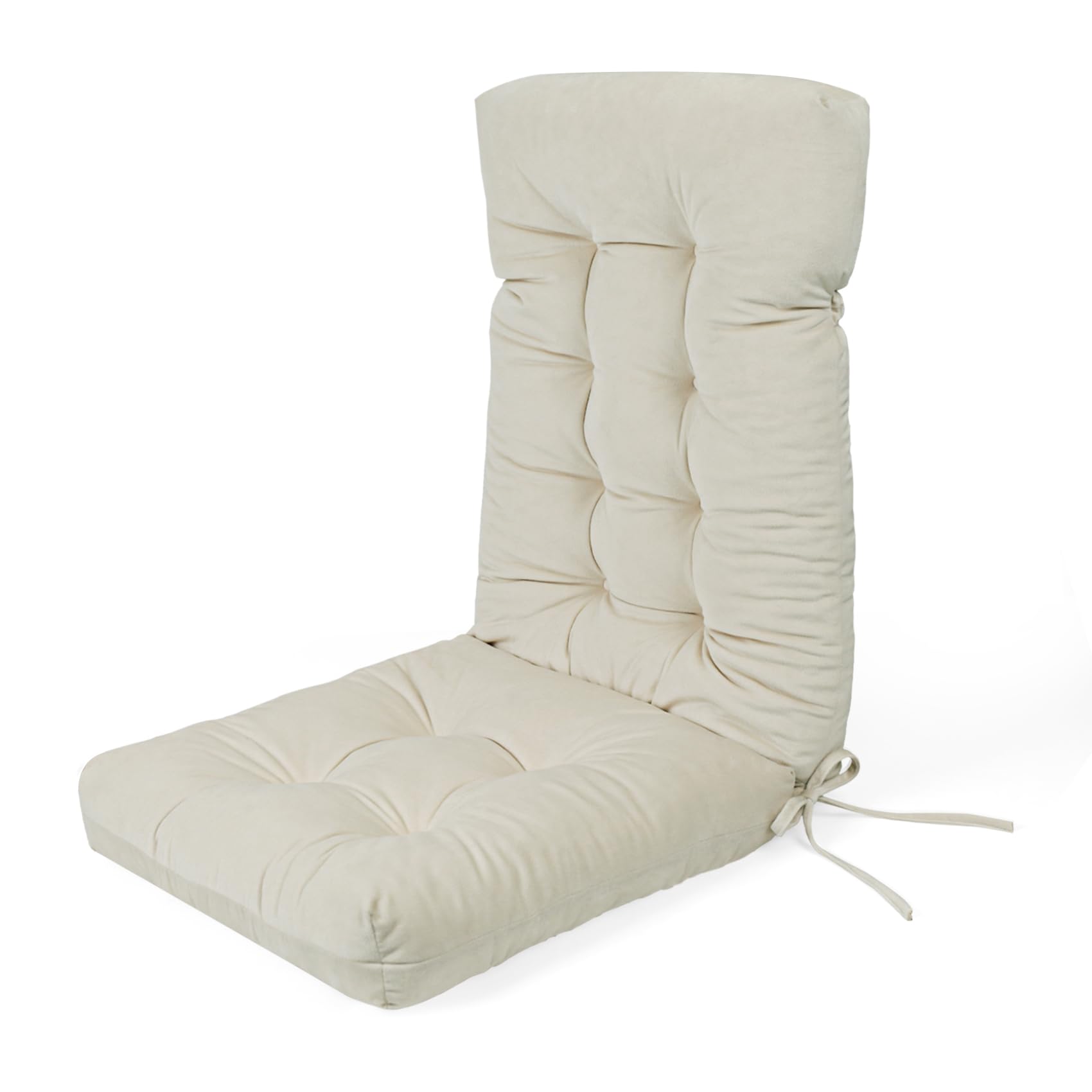 ROFIELTY Rocking Chair Cushions. 42x18 Inch Double Non-Slip Chair Cushions for Rocking Chairs Indoors/Outdoors, Tufted Fine Adirondack Chair Cushion. (Cream)