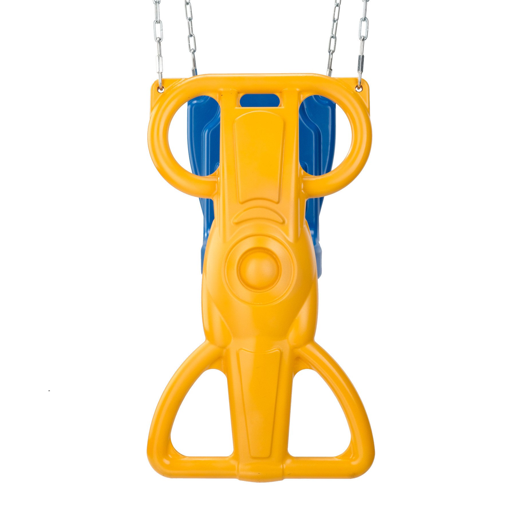 Swing-N-Slide Wind Rider Glider Swing, No Swing Hangers Yellow/Blue, 72" H x 14" W x 25" L