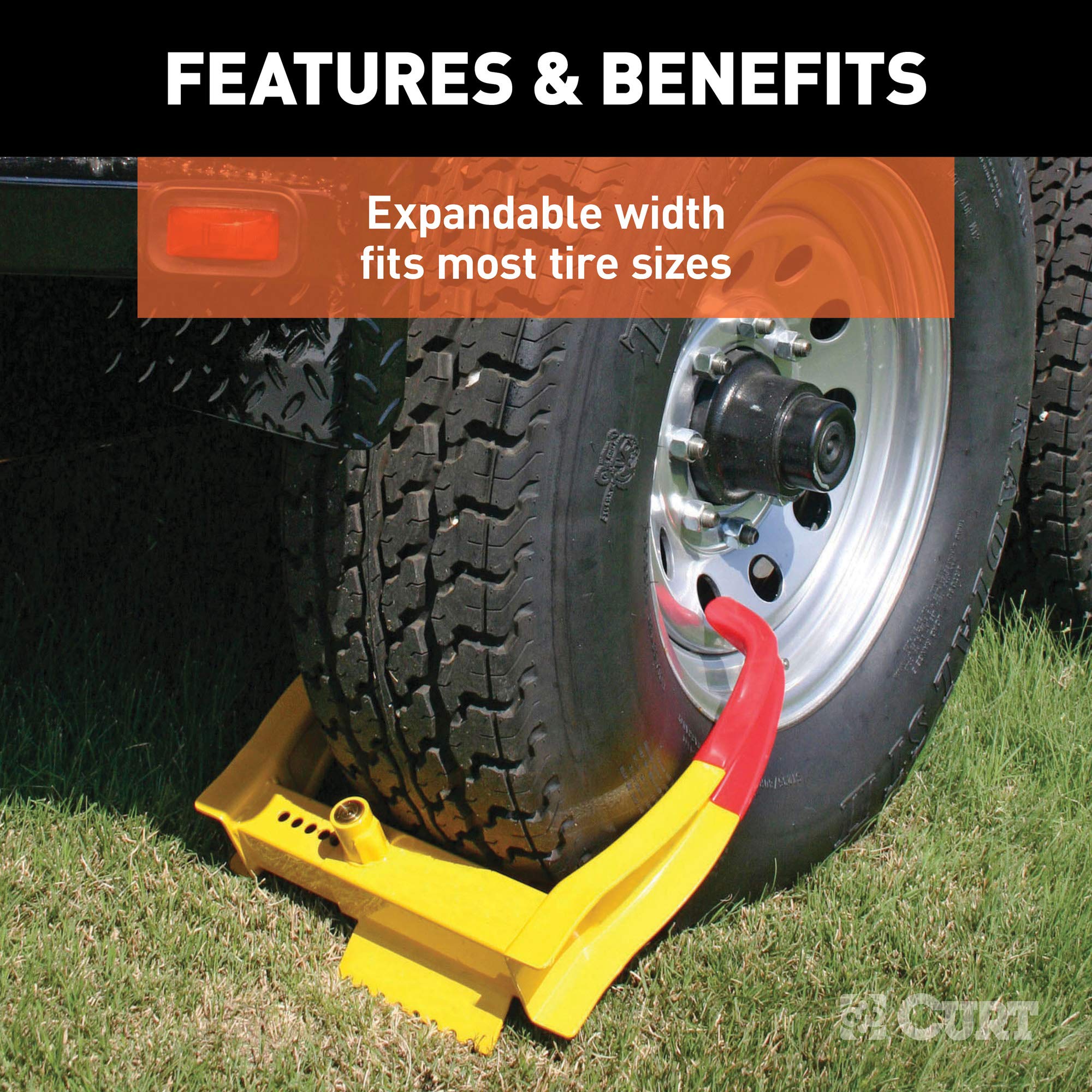 CURT 23175 Adjustable Trailer Wheel Lock