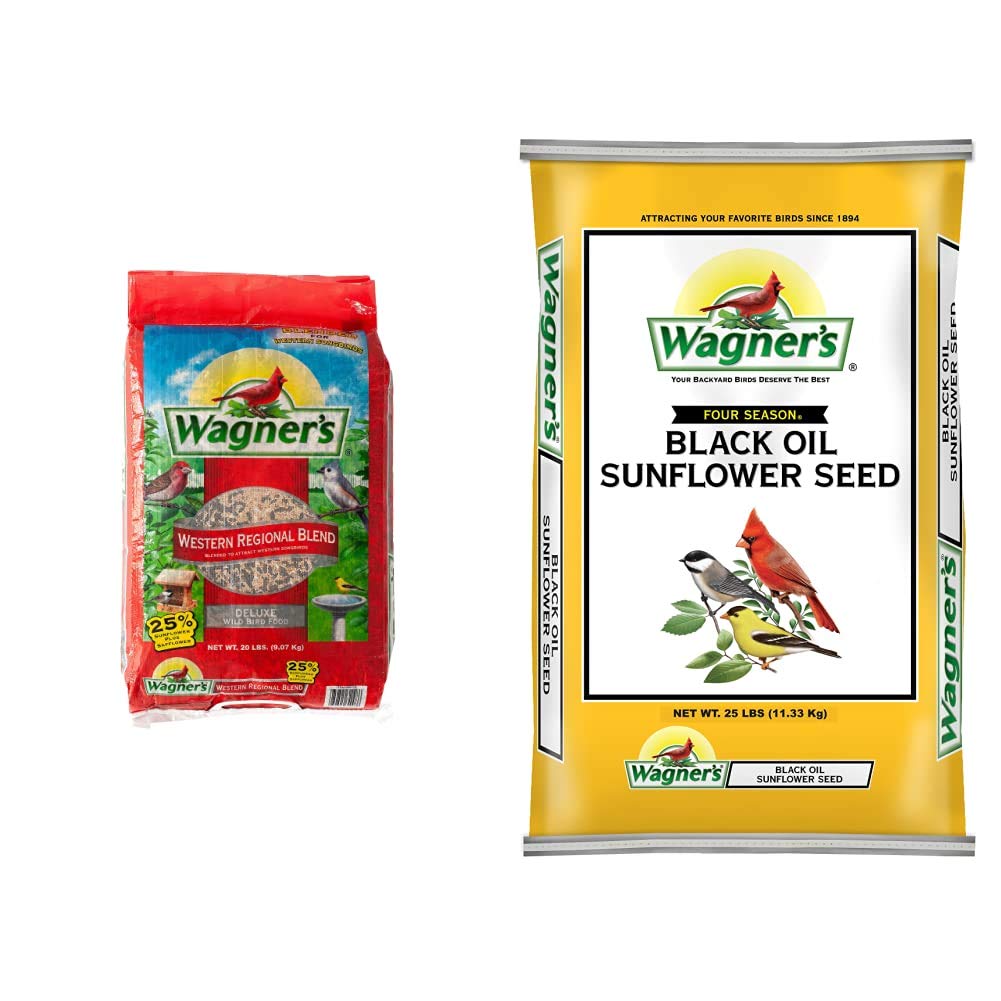 Wagner's Western Regional Bird Food Blend with Black Oil Sunflower Seeds, 20 lbs