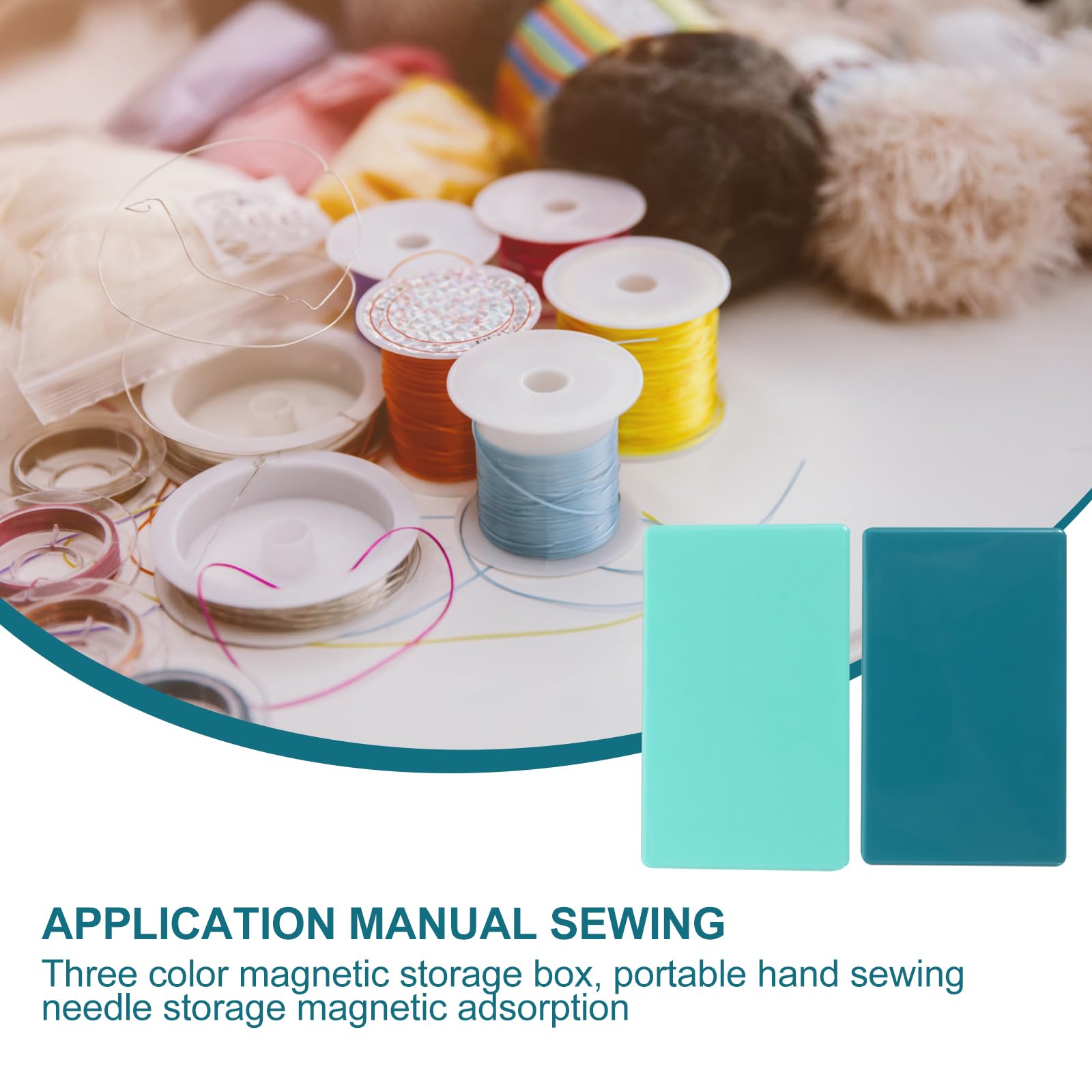 FOMIYES Magnetic Needle Organizer 3Pcs Magnetic Needles Boxes, DIY Sewing Stitching Pin Storage Case, Cross Sewing Knitting Pin Organizer Knitting Needle Box