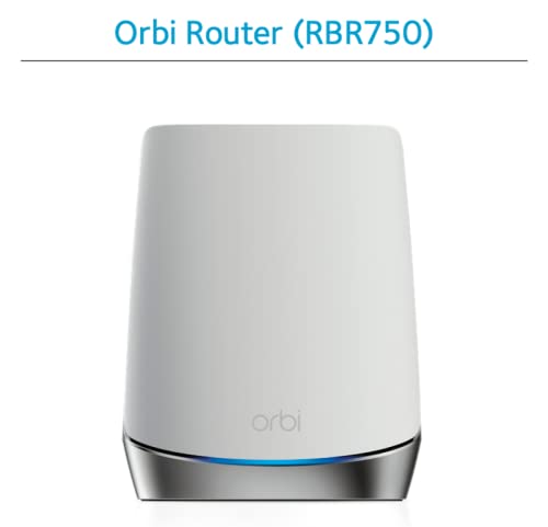 Orbi RBR750 Whole Home AX4200 Tri-Band Mesh WiFi 6 System (Router Only), White (Renewed)