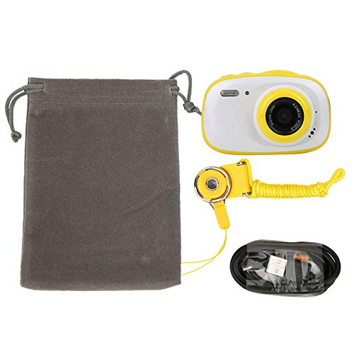 8MP Children Camera,Waterproof 2inch HD 6X Digital Zoom 720P@30FPS Digital Video Shooting Camera with Bluetooth and Flashlight Function for Kids Holiday/Birthday Gifts(Yellow)