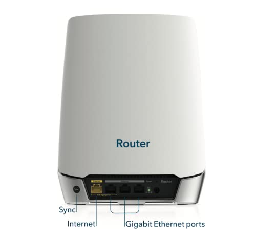 Orbi RBR750 Whole Home AX4200 Tri-Band Mesh WiFi 6 System (Router Only), White (Renewed)
