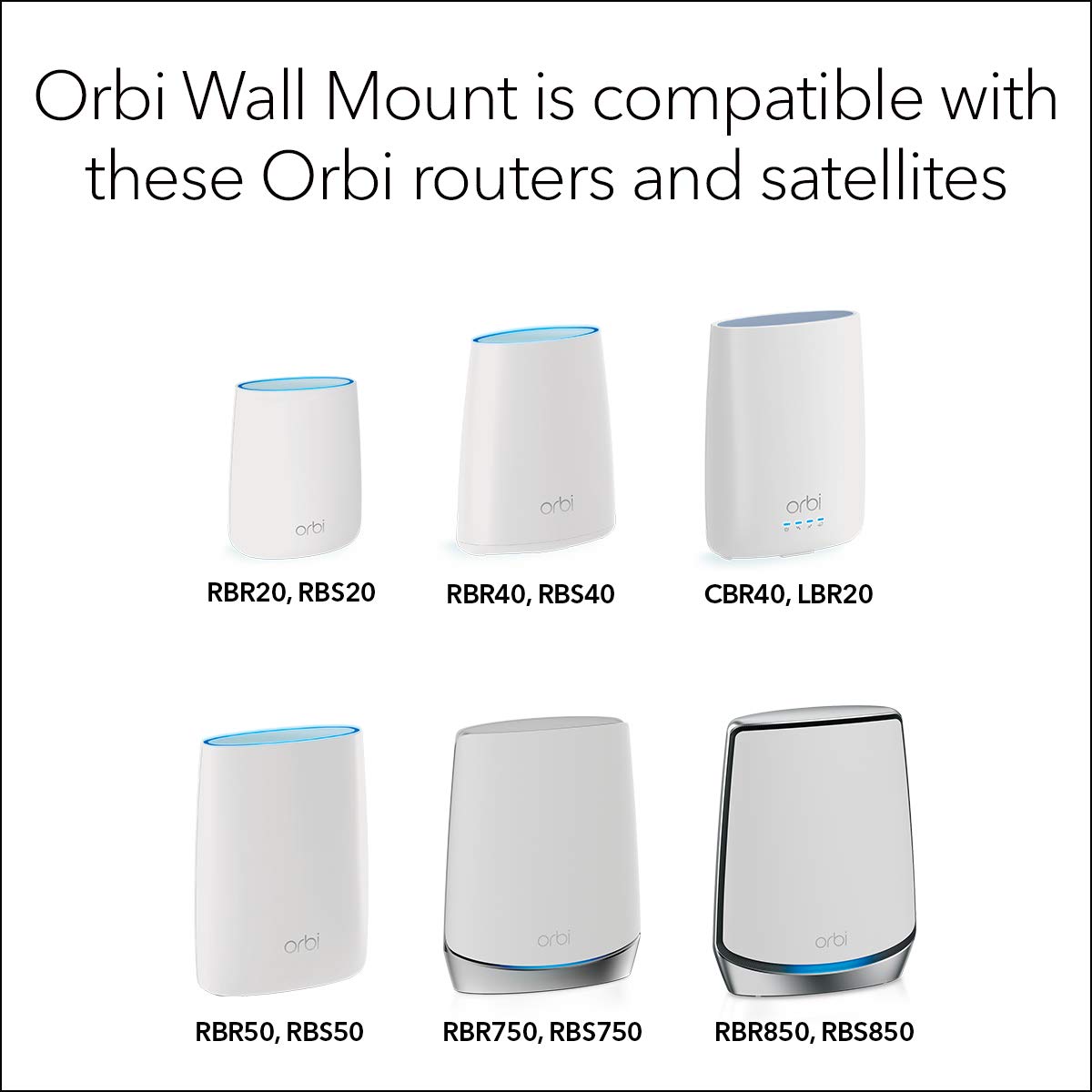NETGEAR Orbi Wall Mount - Compatible with Orbi WiFi Router, Satellite, RBK50, RBK752, RBK852, RBK853, RBKE963 and More, 1 Pack (RBKWM-10000S)