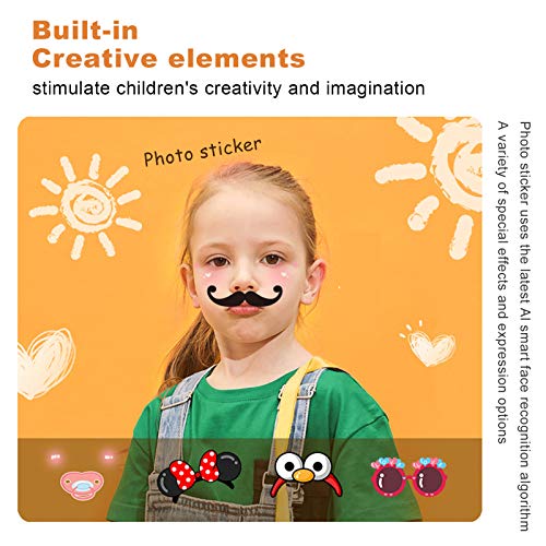 Touch Screen Camera, Children Digital Camera, Al Smart Face Recognition, for Recording