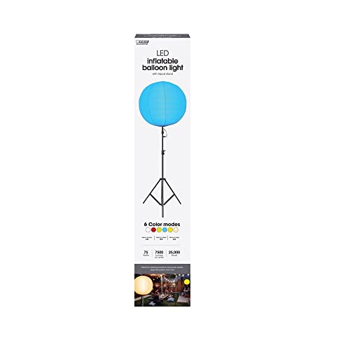 Feit Electric Portable LED Inflatable Ball Light - 6-Bright Color Changing Options - Tripod and Carrying Case Included - Perfect for Parties and Events