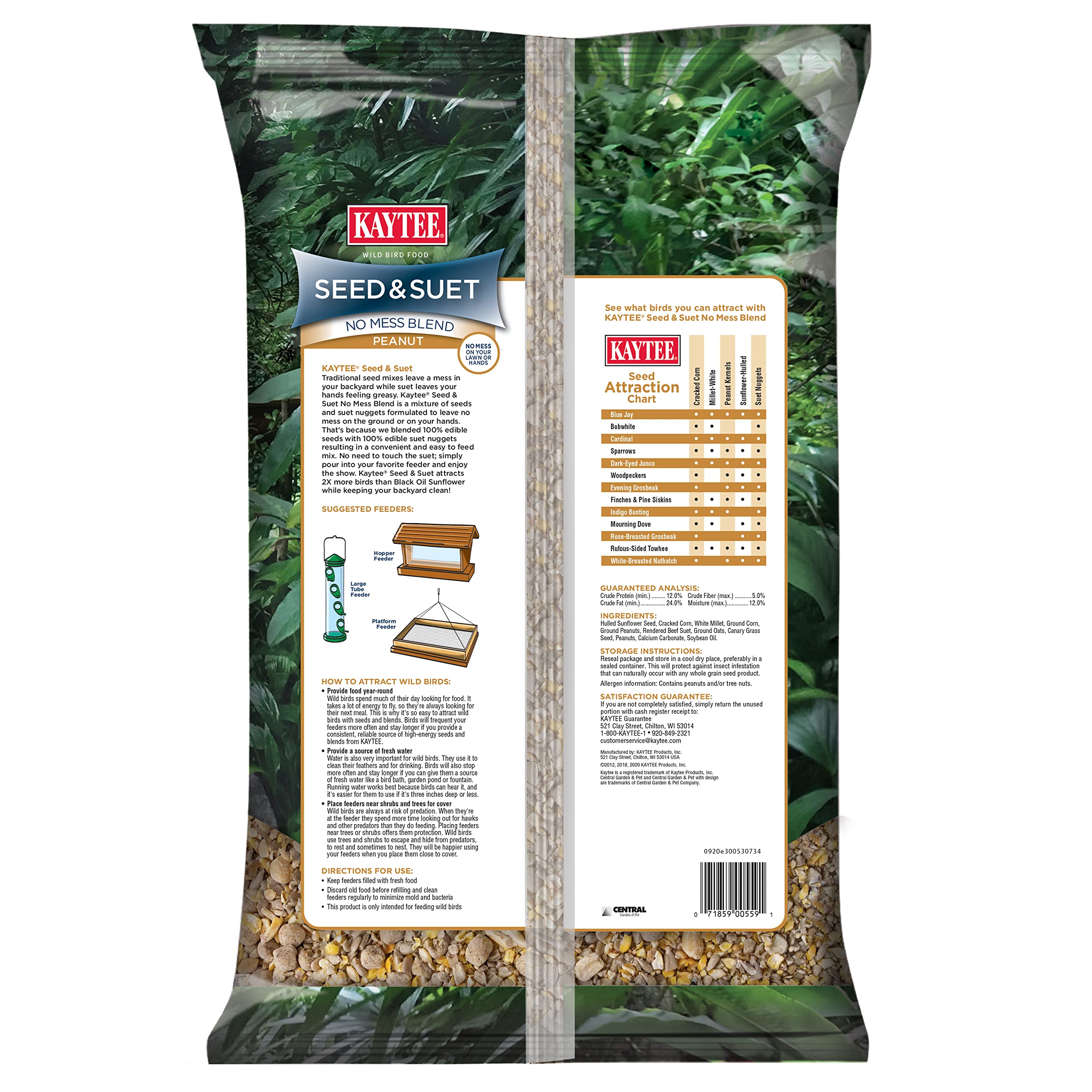 Kaytee Seed & Suet No Mess Peanut 10 Pounds