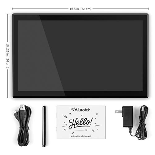 Aluratek 17.5" WiFi Digital Picture Frame, Touchscreen IPS LCD Digital Picture Frame, 16GB, Wireless Photo Sharing, Stylish Black Frame, Easy Setup