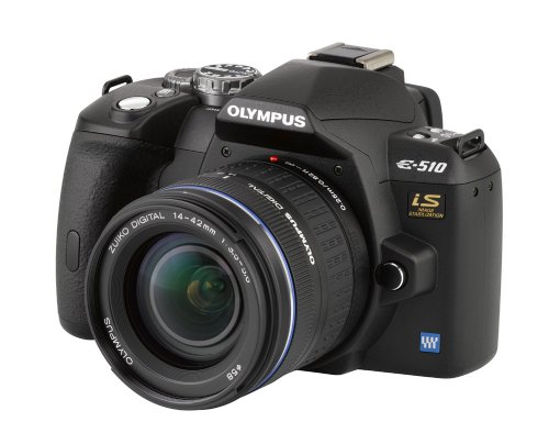 Olympus Evolt E510 10MP Digital SLR Camera with CCD Shift Image Stabilization and 14-42mm f/3.5-5.6 and 40-150mm f/4.0-5.6 Zuiko Lenses