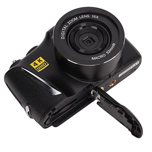 4K HD Digital Camera, Ultra HD 4K 48MP Digital Camera with 3.2 Inch IPS Screen 16X Digital Zoom, Digital Point and Shoot Camera Vlogging Camera for Beginners, Students, Teens, for Girls Boys