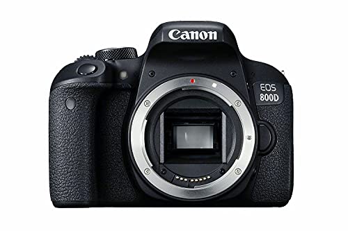 Canon EOS Rebel 800D / T7i DSLR Camera (Body Only), 64GB Memory Card, Case, Card Reader, Flex Tripod, Hand Strap, Cap Keeper, Memory Wallet, Cleaning Kit (Renewed)