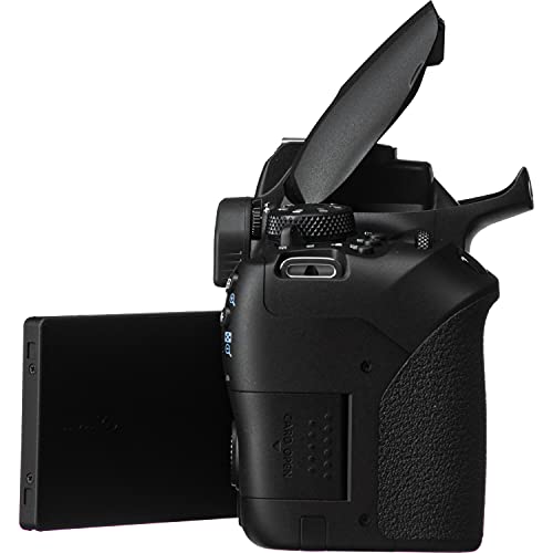 Canon EOS Rebel 850D / T8i DSLR Camera (Body Only) + 64GB Memory Card + Case + Card Reader + Flex Tripod + Hand Strap + Cap Keeper + Memory Wallet + Cleaning Kit (Renewed)