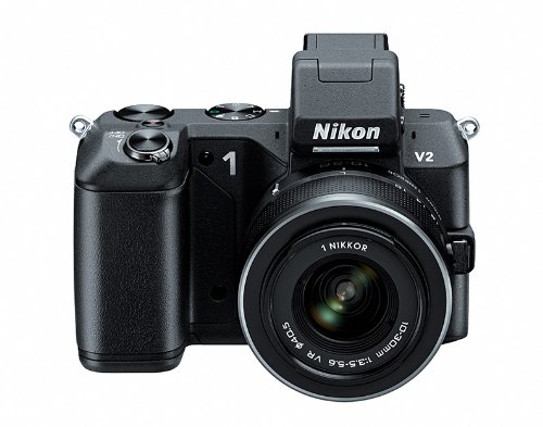 Nikon 1 V2 14.2 MP HD Digital Camera with 10-30mm VR 1 NIKKOR Lens (Black)