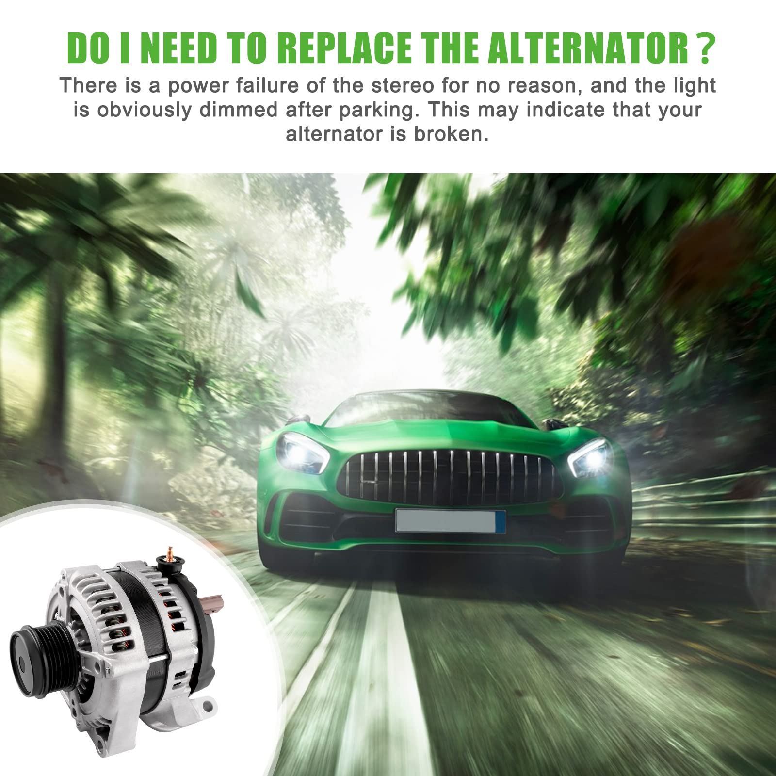 NOTUDE 1Pcs Alternator for Caravan 2001-2007 for Town & Country 2001-2007 13870 Vehicle AC Generator