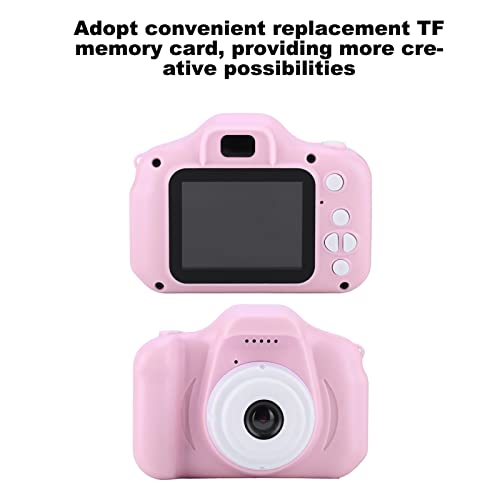 Children Camera,X2 Mini Portable 2 Inch 800W Pixel HD 1080P 30fps IPS Color Screen 4X Digital Zoom Children's Digital Camera,Support 32G Memory Card (Pink)