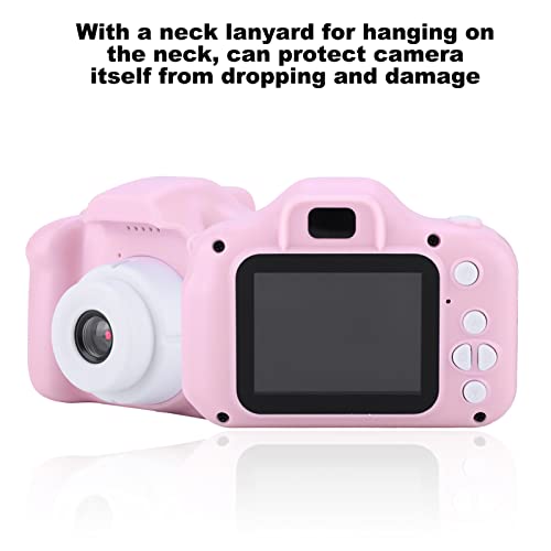 Children Camera,X2 Mini Portable 2 Inch 800W Pixel HD 1080P 30fps IPS Color Screen 4X Digital Zoom Children's Digital Camera,Support 32G Memory Card (Pink)