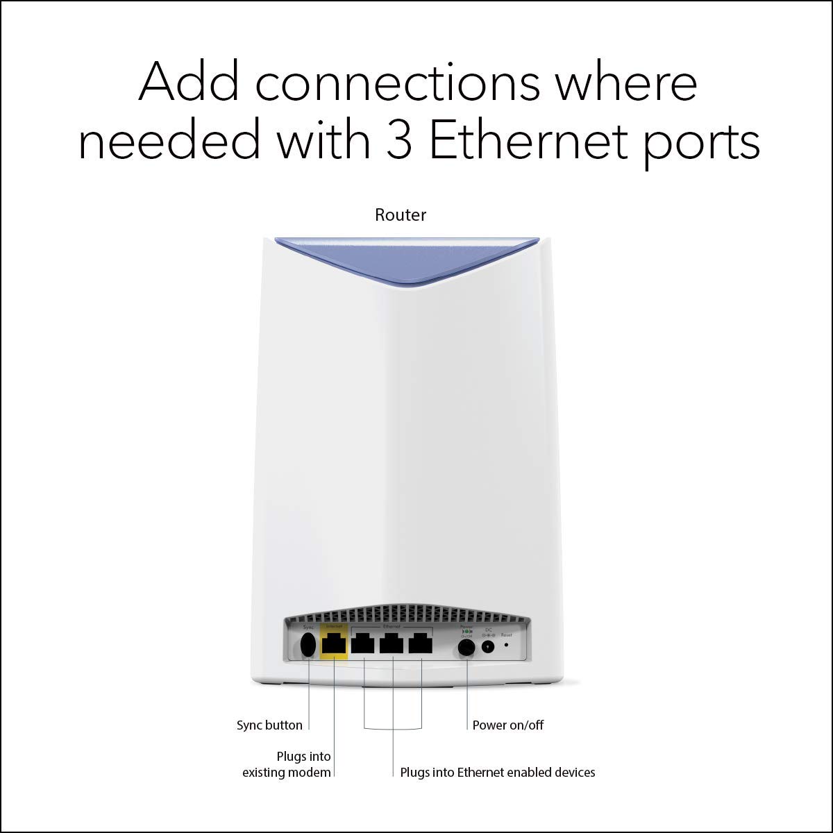 NETGEAR Orbi Pro Tri-Band WiFi Router for Business with 3Gbps speed (SRR60) | 1 router covers up to 2,500 sq. ft. | Expandable as your business grows | Insight Cloud Management (Renewed)