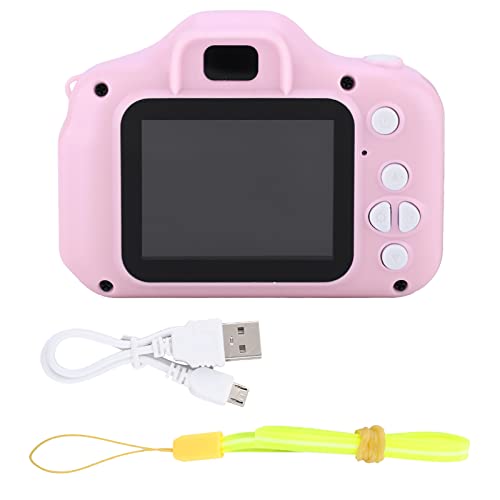 Children Camera,X2 Mini Portable 2 Inch 800W Pixel HD 1080P 30fps IPS Color Screen 4X Digital Zoom Children's Digital Camera,Support 32G Memory Card (Pink)