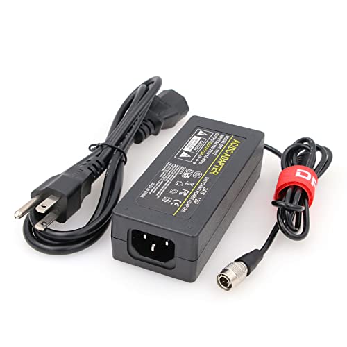 DRRI Sound Devices XL-WPH3 Universal AC to DC Power Adapter with 4pin Hirose Connector for 633, 688,Sound Devices 302,442,552,788T-SSD Mixer (12V 2A)