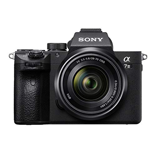 Sony a7 III Interchangeable-Lens Camera with 28-70mm Lens Bundle with Memory Card, Battery (2-Pack) and Dual Charger, Case, Cable, Accessory Kit, Lens Cleaning Brush, Pen, and Art Suite (5 Items)