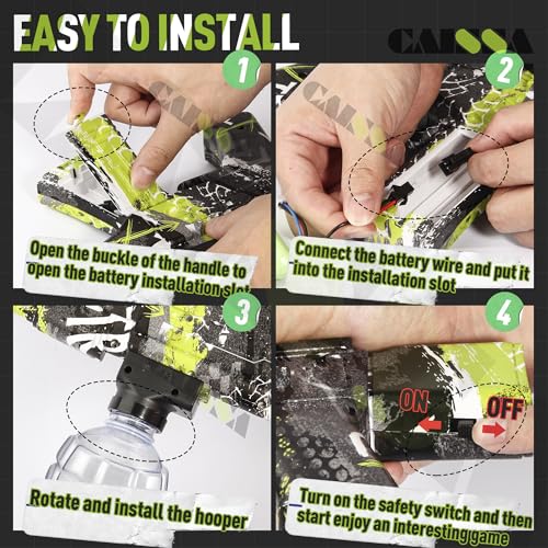 CAISSA Electric Gel Ball Blaster, AKM-47 Gel Ball Blaster Automatic, for Outdoor Activities - Shooting Team Game, Green