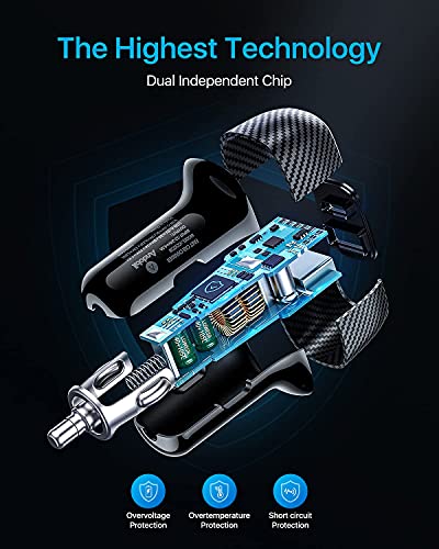 [Newest & Fastest] andobil USB C Car Charger [Fast Charging & Power-Consuming APP Friendly] 38W Dual Port Car Adapter Compatible with Magsafe, iPhone 14 Pro, 14 Plus, 14 Pro Max, All iPad and iPad Pro