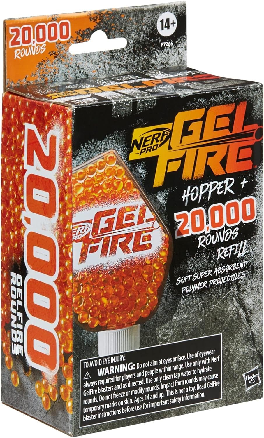 Nerf 20,000 Gelfire Rounds Refill Blasters, 800 Round Hopper, Easter Gifts for Teens, Ages 14+