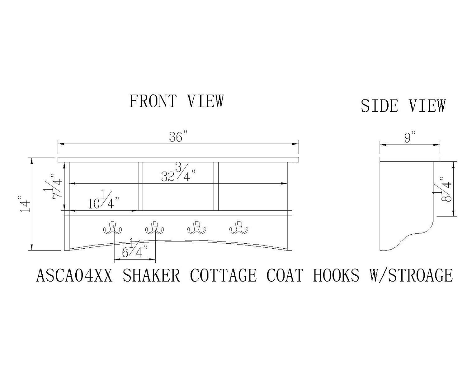 Alaterre Shaker Cottage Coat-Racks, FURNITURE, Ivory