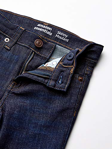 Amazon Essentials Outdoor Girls' Skinny Fit Stretch Jeans, Dark Wash, Size: 14 Slim
