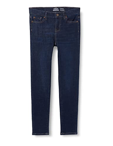 Amazon Essentials Outdoor Girls' Skinny Fit Stretch Jeans, Dark Wash, Size: 14 Slim