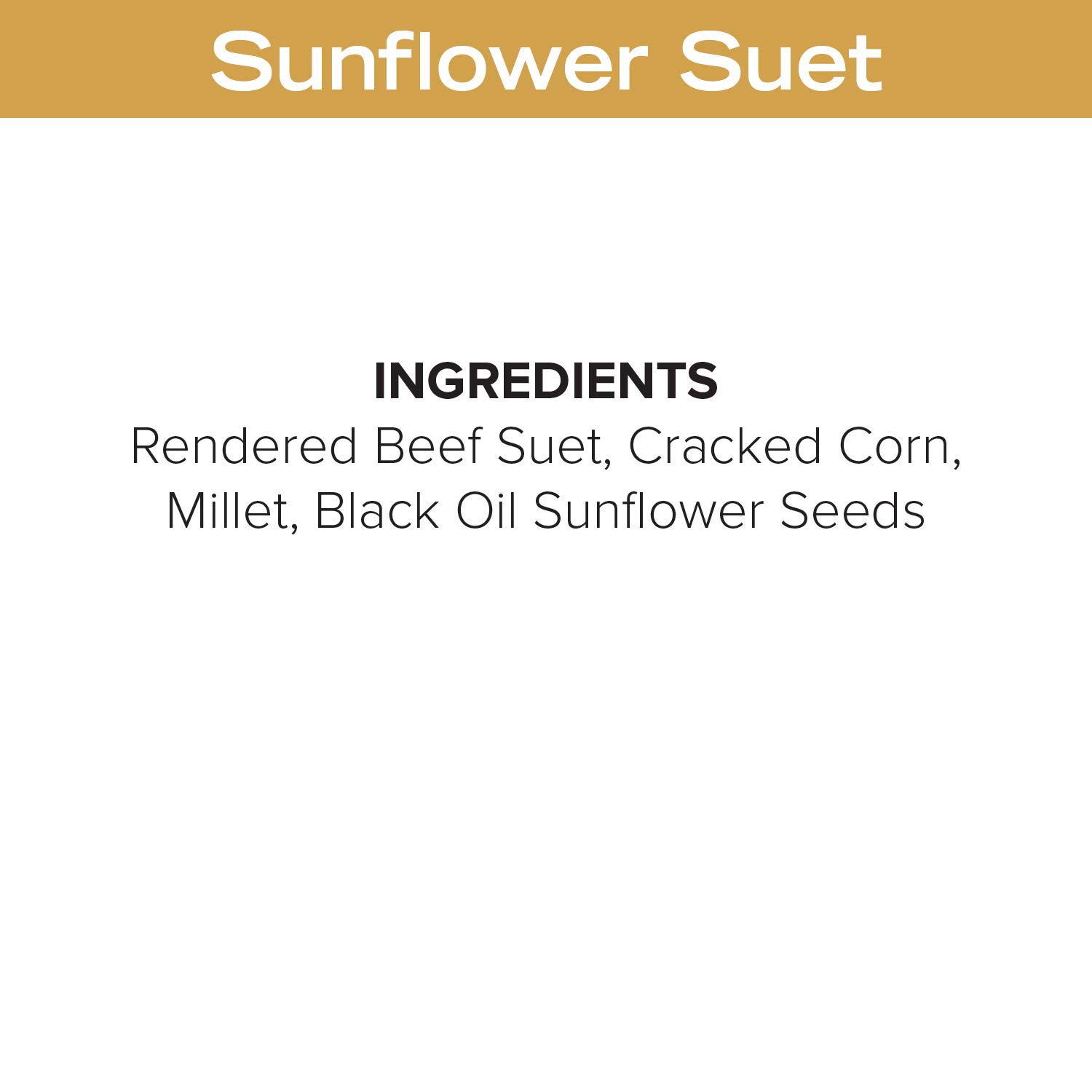 Blue Seal Sunflower Bird Suet Cake | No Mess Wild Bird Suet | 11 oz (12 Pack)