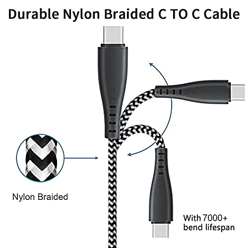 USB C to USB C Charger Cable 6ft+10ft Cord for Samsung Galaxy S23/S22 Plus/S22 Ultra/S21 FE 5G/S21+/S21 Ultra/S20/S20+/S20 Ultra,A14 A54 A34 5G,A53,Note 20 10+,Note20,60W Charging Fast Charge Wire