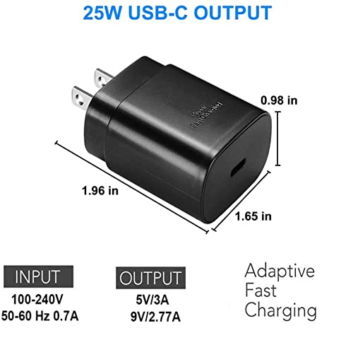 Samsung USB C Super Fast Charger 25W PD Type C Wall Plug Adapter Block Compatible with Samsung Galaxy S21 S20 Ultra 5G Note10 20 Plus, iPhone 12 Mini Pro Max 11 XS XR X 8 Plus and More(3 Pack)