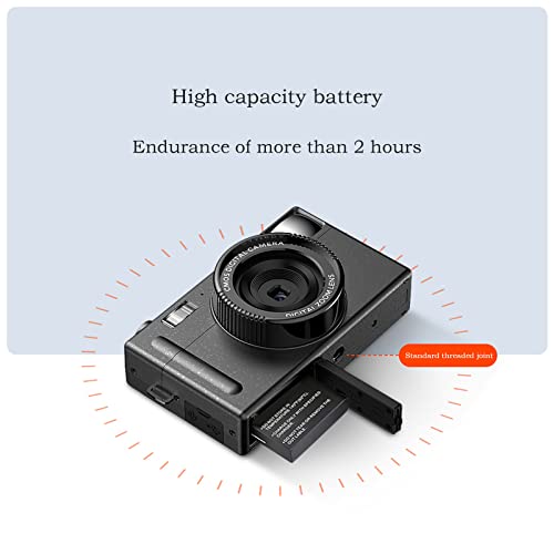 HUAWA Digital Camera- 1080P HD Mini Vlogging Video Camera Rechargeable Point & Shoot Camera LCD Screen 16X Digital Zoom 24MP Video Camera for Beginners Gift for Teens, Black