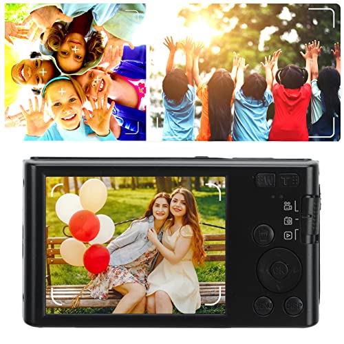 4K Digital Camera, Portable Zoom Compact Camera, 48MP 2.8 Inch 16X 48MP 4K Video Image USB Charging Video Digital Camera for Teens Beginners (Black)