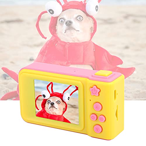 Kids Digital Dual Camera, HD Digital Video Camera Toy Little Kids, for Leisure and Entertainment for Kids for More Creative Ways(Pink (no Memory Card))
